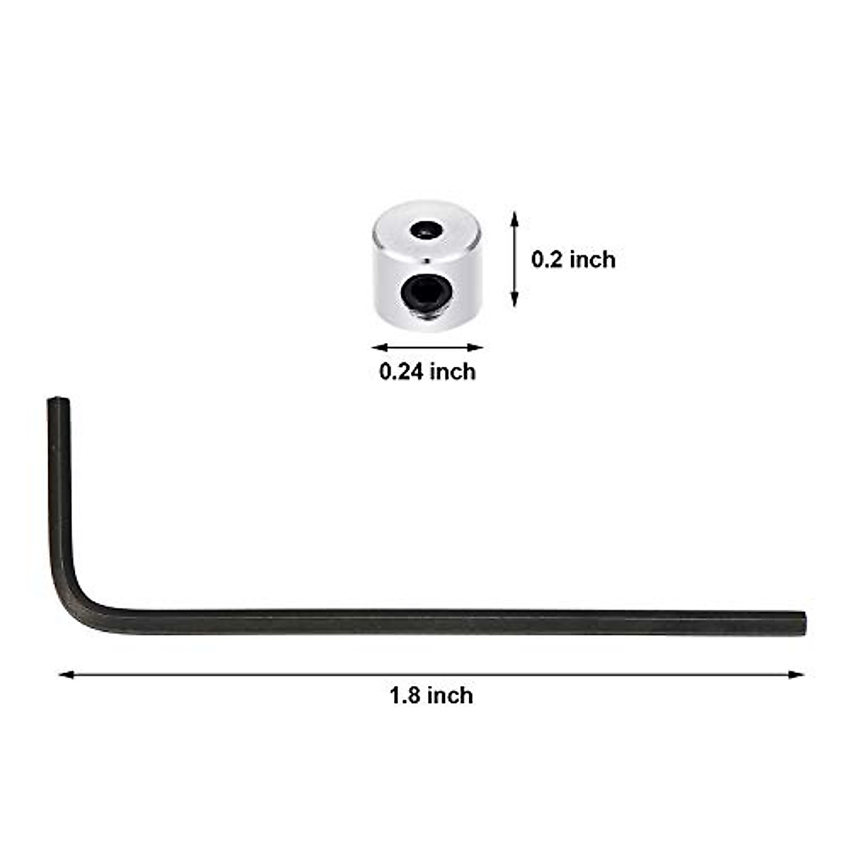 Leinuosen 60 Pieces Pin Keepers Locking Clasp Pin Backs Replacement with Wrench (Silver Color, 6 x 5 mm)