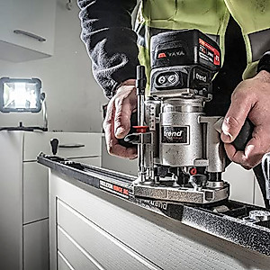 Trend Two-Part Skeleton Hinge Jig with Adjustable Blocks, Robust Carry Case & Guide Bush for Hinge Recess Cutting, Black, H/JIG/C
