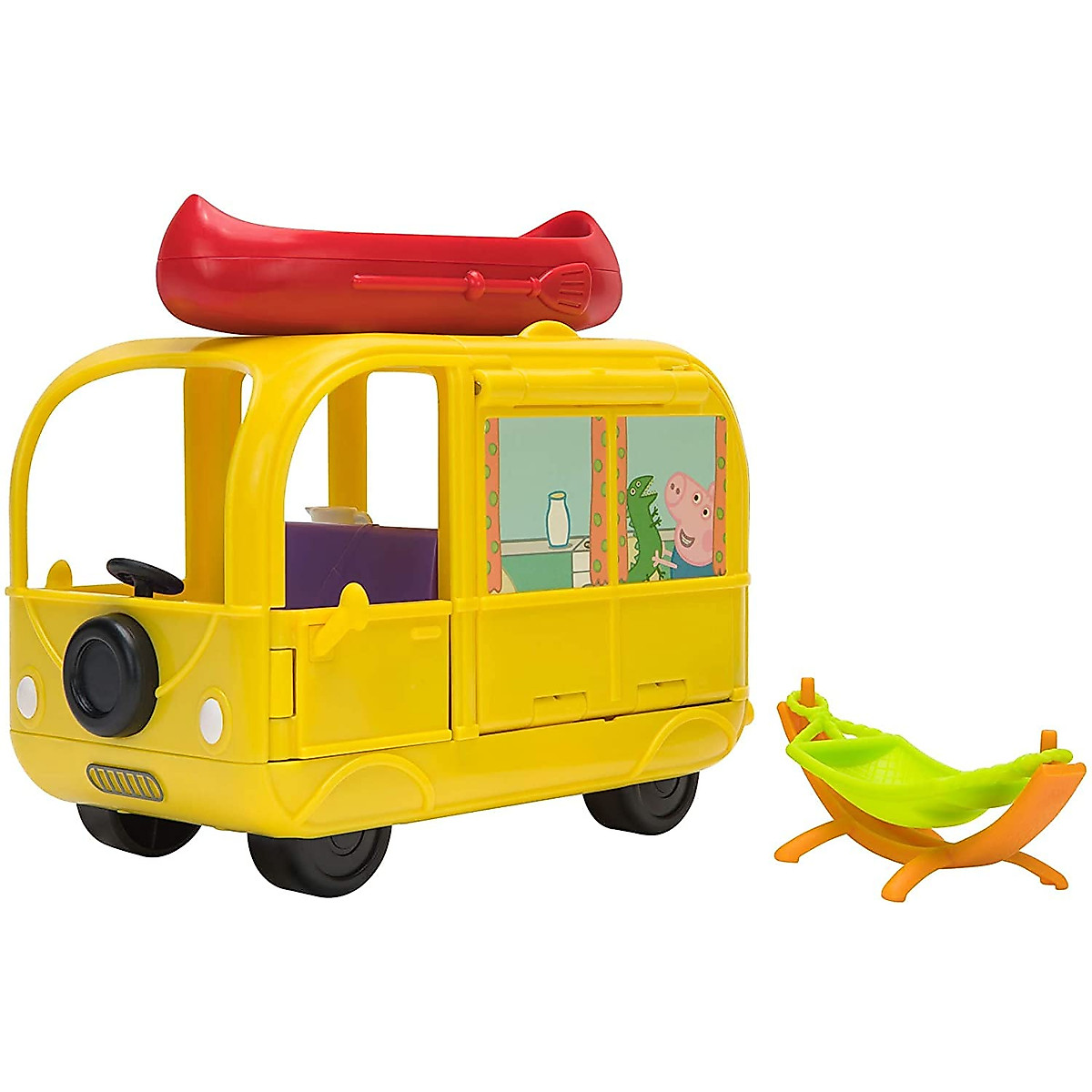 Peppa Pig Pop n’ Playhouse & Play n’ Go Campervan Combo Pack Playset, 15 Pieces - Includes 4 Character Toy Figures Plus Accessories - Toy Gift for Kids - Ages 2+