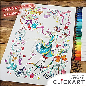 ZEBRA Clickart Water-Based Pen Bright Light 12 Colors Set, Wyss22-12Clt