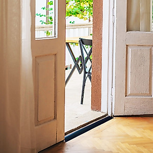 Vinyl-Floor Transition Strip Door-Thresholds-Ramps 72 inch, Threshold 1/2'' ~ 3/5'', Thresholds Ramps for Doorways, Edge-Reducer Transition-Strip for Door/Floor (Black)