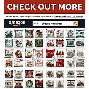 Christmas Pillow Covers 18x18 Merry Christmas Grinch Christmas Pillows Grinch Decor Farmhouse Christmas Throw Pillow Covers Set of 4 Christmas Decorations for Home