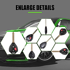 SCITOO Replacement for Shell 3 Buttons Pad Outer shell Keyless Entry Remote Car Key Fob Case 2007-2015 for Toyota 4Runner RAV4 Yaris Matrix for Scion iQ tC xB xD ontiac Vibe 1PC FCC GQ4-29T-3