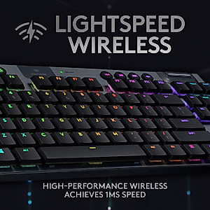 Logitech G915 TKL Tenkeyless Lightspeed Wireless RGB Mechanical Gaming Keyboard, Low Profile Switch Options, Lightsync RGB - Tactile & Pro Wireless Gaming Mouse with Esports Grade Performance