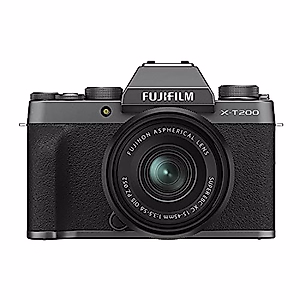 Fujifilm X-T200 Mirrorless Digital Camera w/XC15-45mm Kit - Dark Silver
