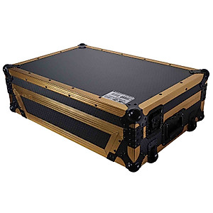 ProX ATA Flight Style Road Case for RANE ONE DJ Controller with Laptop Shelf and Wheels - High-Density Protective Foam for Interior Support - Finish on Laminated 3/8" Plywood - XS-RANE ONE WLT FGLD