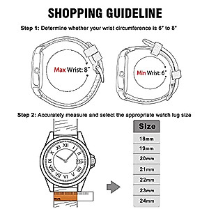 Ritche Christmas Stocking Stuffers 24mm Quick Release Classic Vintage Leather Watch Bands Black Genuine Leather Watch Straps for Men