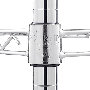 TRINITY Basics 4-Tier Adjustable Wire Shelving with Wheels for Kitchen Organization, Garage Storage, Laundry Room, NSF Certified, 600 to 1800 Pound Capacity, 60” by 24” by 54”, EcoStorage Chrome