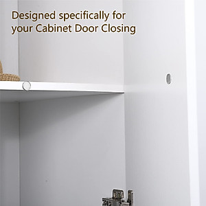 Mousike Magnetic Door Catch Ultra Thin Cabinet Magnets Stainless Steel Drawer Magnet Catch for Sliding Door Closure Kitchen Cabinet Cupboard Closet Closer (4Pack)