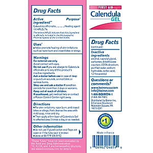 Boiron Calendula Gel, 2.6-Ounce Tubes (Pack of 3), Homeopathic Medicine for Skin Irritation and Burns