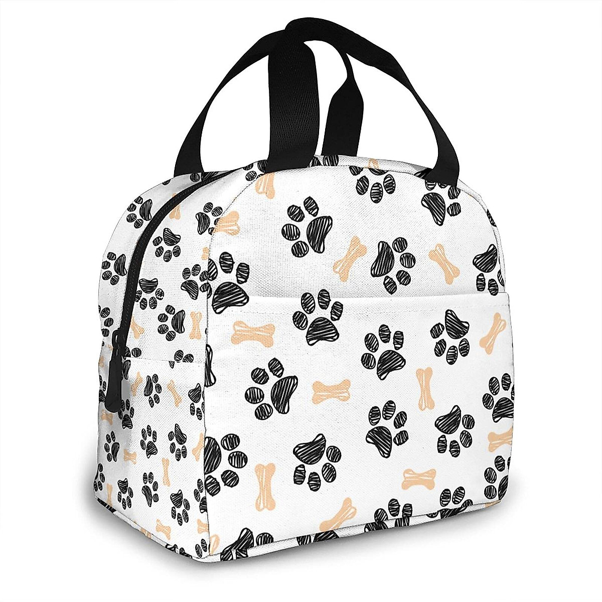 Dog Claw Doodle Warm Lunch Box Reusable Bento Bag Travel Bag Picnic Bags Shopping Bag for women men