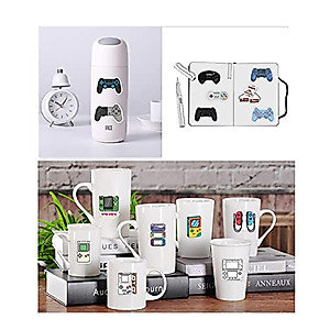 50 Pcs Retro Gamepad Stickers Game Controller Decals for Water Bottle Hydro Flask Laptop Luggage Car Bike Bicycle Vinyl Waterproof Gaming Stickers Pack