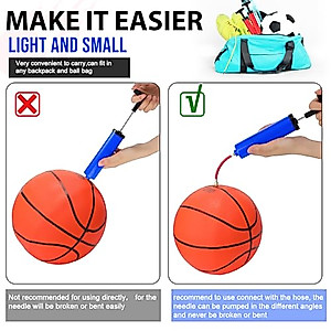Jerify 20 Sets 8 Inch Ball Pump Kit Portable Sports Ball Air Pump, Soccer Pump with Needle Extension Hose Inflator for Inflate Football Basketball Volleyball Balloon Rugby Netball(Blue)