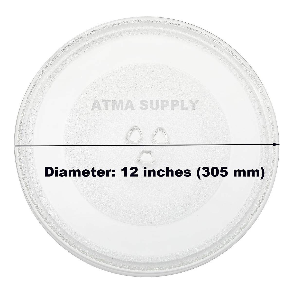W10337247 12 Inches Microwave Plate Replacement Compatible with Whirlpool Glass Turntable Tray Replaces W11367904 W11291538 AP6872022 PS12711337