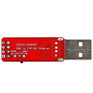 Wishiot ESP-01S Programmer USB to ESP-01 Adapter ESP8266 Wireless WiFi Module Wi-Fi CH340G UART PORG, 4.5-5.5V 115200 Baud Rate 2PCS