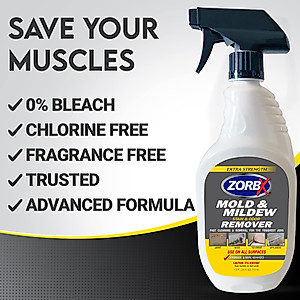 ZORBX Extra Strength M&M Stain & Odor Remover and Cleaner - All Purpose Cleaner Spray - Scrub Free Formula - Bleach Free Odor Remover for Carpet, Bathroom, Walls, Wood, Shower & Car - 24 FL Oz