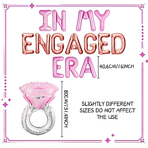 JeVenis In My Engaged Era Banner Balloons Bachelorette Party Decoration Bridal Shower Supplies Engagement Decoration pink bachelorette party decorations
