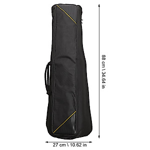 Generic Trombone Bag Gigbag Oxford Waterproof Alto Tenor Trombone Backpack with Adjustable Shoulder Strap Padded Trombone Carrying Bag Soft Case (black), 91X37X7CM, (14DG2337LIRE)