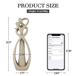 Trycooling Kissing Lovers Statue Abstract Sculpture Resin Statues for Home Decor Modern Home Office Desktop Shelf Bookshelf Decor