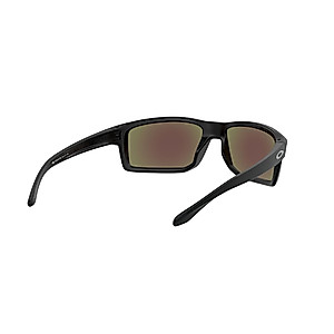 Oakley Men's OO9449 Gibston Square Sunglasses, Matte Black Silver Icon/Prizm Sapphire Iridium Polarized, 60 mm
