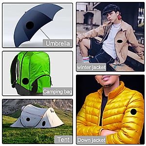 40pcs Down Jacket Repair Patch, Black Nylon Fabric Repair Patches Self-Adhesive Washable Outwear Repair Patches for Puffer Clothing Sleeping Bags Tents (Round)