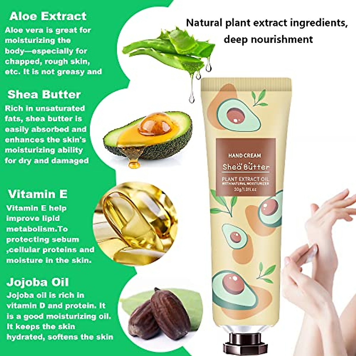 18 Pack Hand Cream for Dry Cracked Hands, Hand Cream Gift Set for Women,Grandma, Deeply Moisturizing Hand Lotion with Shea Butter & Vitamin E for Work, Mini Hand Lotion Travel Size Moisturizer Gifts