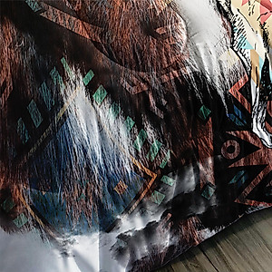 Axolotl Western Boho Bedding Set Queen,Highland Cow Comforter Southwestern Bedding Set,Boho Aztec Comforter Set Western Bedding Set,Cow Print Comforter for Kids Teens Adults,1 Quilt 2 Pillowcases