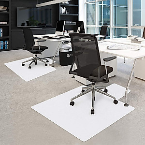 Chair Mat for Carpeted Floor, 36 x 48 inches, Premium Material Chair Mat with Lip, Easy Glide Transparent Mats for Chairs, Good for Desks, Floor Mats for Office