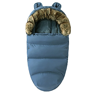 Baby Sleeping Bag Winter Keep Warm Stroller Bunting Bags for 0-3Y Old Universal Footmuff Outdoor Thick Infant Blanket (Blue), N/C FYSD-18-1129
