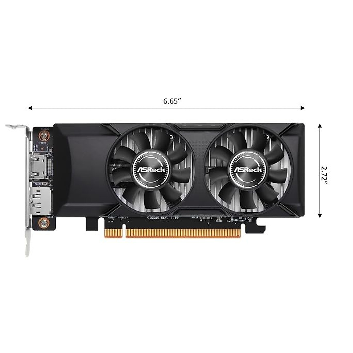 ASRock Low Profile Arc A310 4GB GDDR6 PCI Express 4.0 ITX Video Card A310 LP 4G 64-bit 0dB Silent Cooling Super Alloy Graphics Card 7680 x 4320 450W 15.5 Gbps
