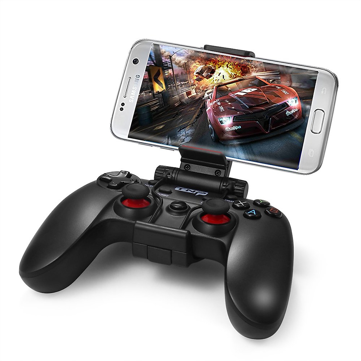 TNP Bluetooth Wireless Game Controller Gamepad for Android Smartphone Tablet VR TV BOX, Windows PC Steam OS, PS3 PlayStation 3 - Supports XInput DirectInput DInput Mode, Shock Vibration Feedback