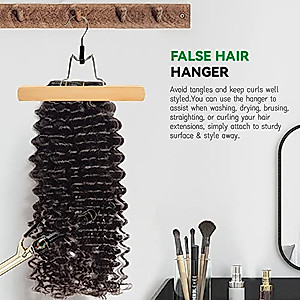 Nature Smile Wooden Clamp Pants Skirt Hair Extension Hangers(20Pcs Natural)