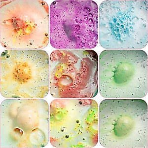 Easter Eggs Unicorn Bath Bombs for Kids Easter Eggs with Jewelry Inside - 9 Pack Easter Eggs Easter Gifts for Kids Natural and Organic Bath Bombs, Christmas Gifts for Kids, Stocking Stuffers