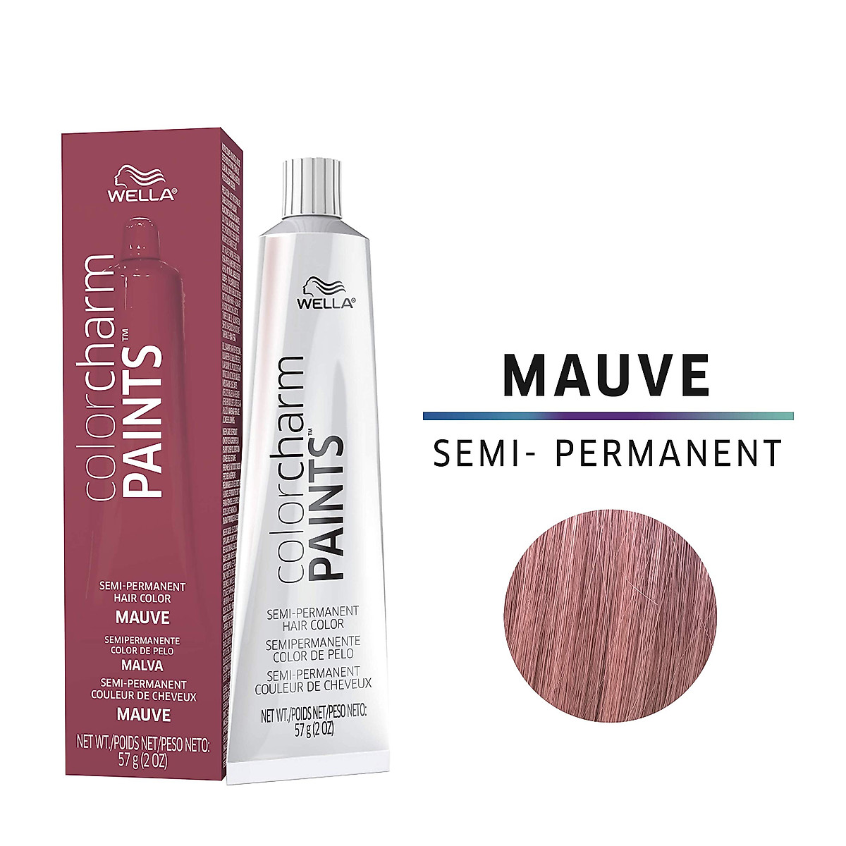 COLORCHARM Paints Semi-Permanent Hair Dye for Temporary Hair Color| Intermixable Shades| Mauve| 2 Fl Oz