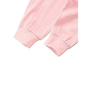 Inevnen Toddler Baby Girl Clothes Love Heart Leopard Sequin Pullover Top and Pants Set 2pcs Fall Winter Outfits (Pink, 5-6 Years)