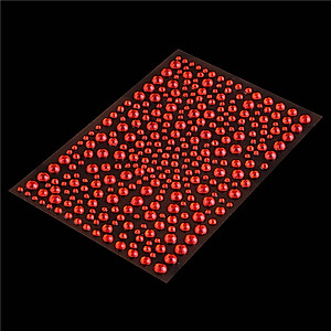 Decora 325 Red Diamante Stick on Rhinestone Stickers Gems Cards and Self Adhesive Craft Bling