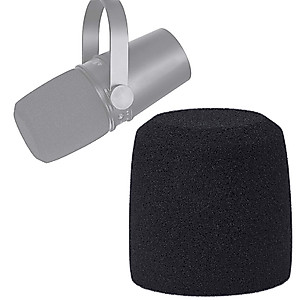 SUNMON Shure MV7 Pop Filter Foam Cover - Professional Mic Windscreen Wind Cover Compatible with Shure MV7 Podcast Microphone to Minimise Plosives