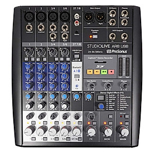 PreSonus StudioLive AR8 USB 8-Channel hybrid Performance and Recording Mixer