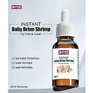 Instant Baby Brine Shrimp Fish Food - Consisting of Non-Living Baby brine Shrimp for Fry/Larvae Fish, Small Fish, Corals, Jelly Fish, Seahorses, and invertebrates.