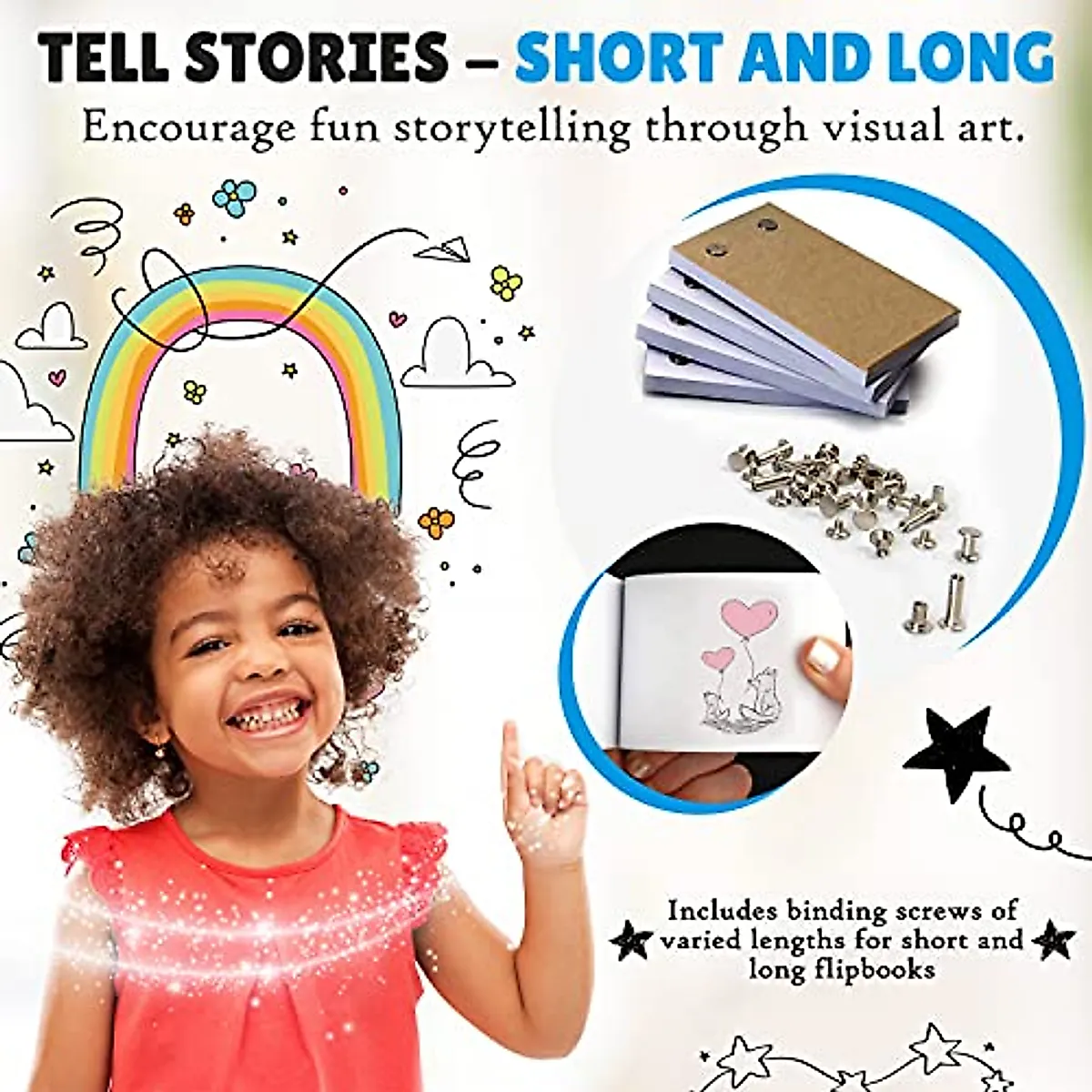 Flip Book Kit - LED Lightbox for Drawing and Tracing & 240 Sheets Animation Paper for Flip Books A5 Flipbook Kit: Led Light Box/Light Tablet for Tracing Flip Book Paper with Screws Flipbook Light Pad
