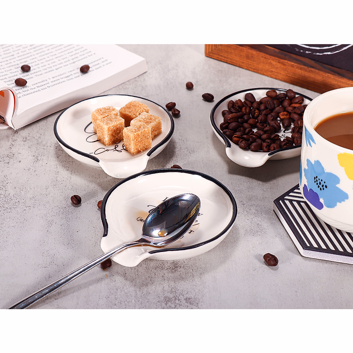 Christian Gifts for Women Men, Coffee Spoon Rest Holder, Coffee Bar Table Decor, Coffee Lover Accessories- Good Days Start with Coffee and Jesus - 05