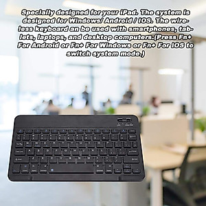 Tosuny USB Keyboard with Russian English, 80 Keyboard 10.1" Bluetooth Keyboard, Lightweight, Waterproof, Dustproof Slim Ultra Wide Wireless Keyboard