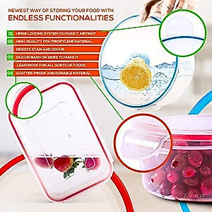 28 PCs Large Food Storage Containers with Airtight Lids-Freezer & Microwave Safe,BPA Free Plastic Meal Prep Containers & Kitchen set.Leak proof Lunch Containers-Snacks, Sandwich, Sauces & Bento box