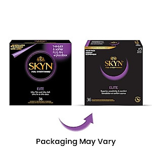 SKYN Elite – 36 Count – Ultra-Thin, Lubricated Latex-Free Condoms