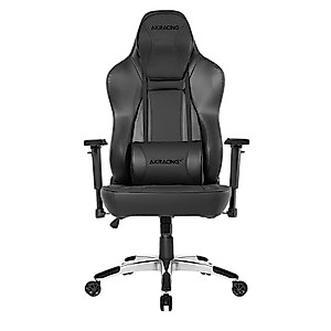 AKRacing Office Series Obsidian Ergonomic Computer Chair with High Backrest, Recliner, Swivel, Tilt, Rocker and Seat Height Adjustment Mechanisms - Carbon Black - PC/Mac/Linux