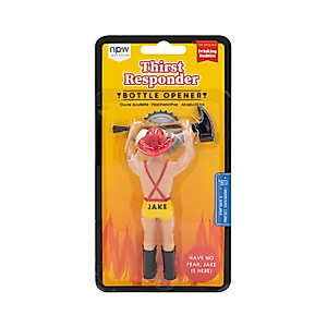 Drinking Buddies Thirst Responder Bottle Opener, Perfect Match Bachelorette, Firefighter Girls Night Party Accessory, Novelty Drinkware