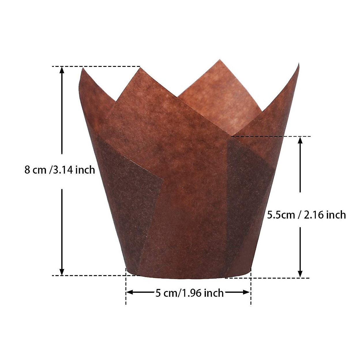 Sinrier 200 Count Tulip Baking Cups Cupcake Muffin Liner for Weddings, Birthdays, Baby Showers, Colourful and Natural（Ten color）