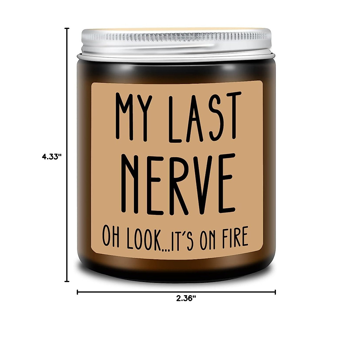 Birthday Gifts for Women, Funny Gifts for Best Friend Women - My Last Nerve Candle - Mother's Day Christmas Valentines Day Gifts for Her, Mom, BFF, Best Friends, Girlfriend, Sister
