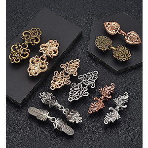Fxiqini 10Pcs Vintage Cardigan Sweater Clips Shawl Collar Shirts Dress Brooch Clips for Women Swirl Clip Cape Cloak Clips Scarf Clip