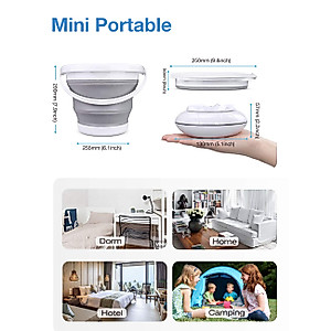 Portable Washing Machine, Mini Washing Machine with Foldable Laundry Bucket,Portable Turbo Washer by for Socks Underwear Bra, Travel Business Trip or College Rooms